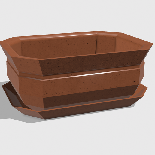 STL file Octagon Bonsai Pot 🪴 (OBJ and 3MF)・3D printable model to ...