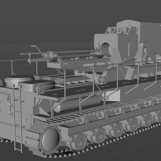 🗺️ Modelo digital de mortero autopropulsado Karl Gerat de 600 mm ...