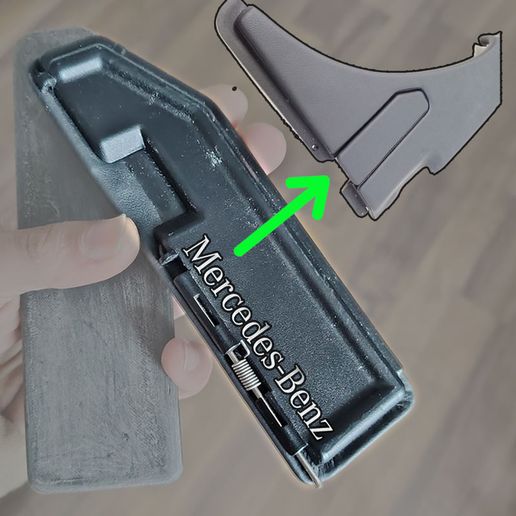 🚗 Mercedes SL R230 Small Flap Repair Set Cover Flap Faulty (Mercedes SL ...