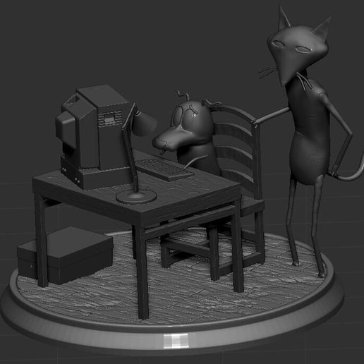 🐕 courage the cowardly dog & Computer・Archivo STL para Impresión 3D・Cults