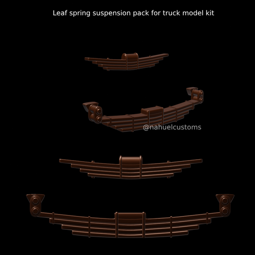 🚚 Leaf spring suspension pack for truck model kit・ STL File for 3D ...