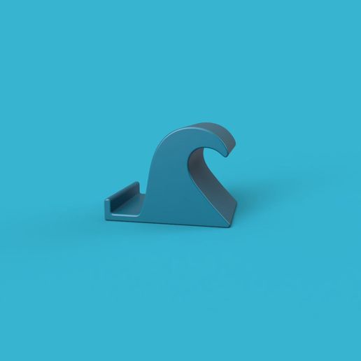 🌊 WAVE CELL PHONE HOLDER・ STL File for 3D printing・Cults