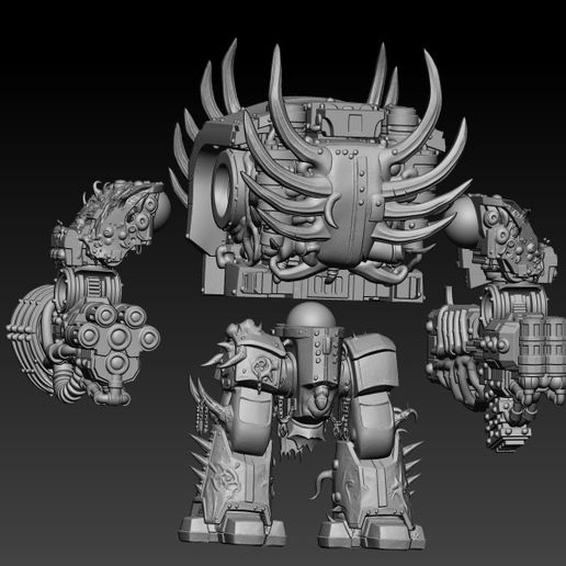 💂 death guard siege dread 1・ OBJ File for 3D printing・Cults