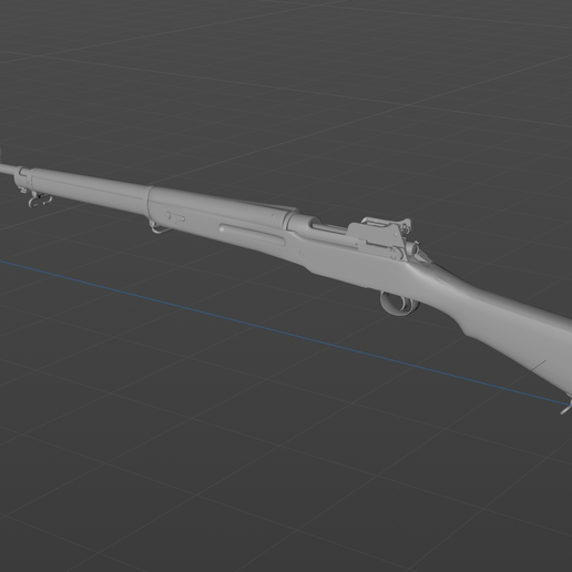🗺️ British Enfield P14 No.3 rifle digital model material・ OBJ File for ...