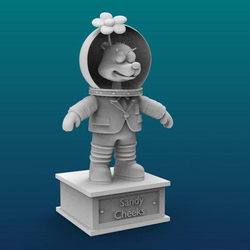 🖨️ Sandy Cheeks Cartoon Figure Print – 3D Printer・ 3D File for 3D ...