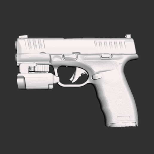 🔫 Springfield Hellcat Pro Olight Baldr RL Mini Real Size 3D Gun Mold ...