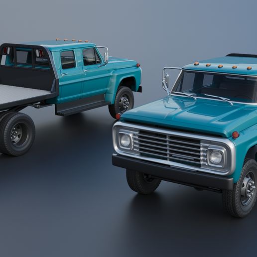 🚕 F-750 Crew Cab 1971・ 3D File for 3D printing・Cults