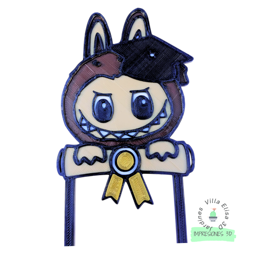 🍰 labubu graduate cake topper jve3d・3D Print・Cults