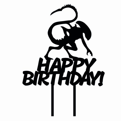 🍰 3 sets of topper cake Alien romulus predator・Archivo STL para ...