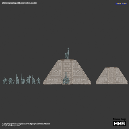 🕍 Reptilians - Big Ziggurat - 10mm・ 3D File for 3D printing・Cults