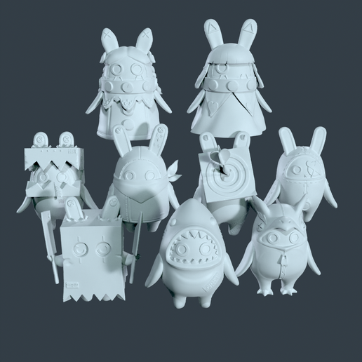 💤 Bangboo Zenless Zone Zero Set. 7 Bangboo and Rina bots.・ STL File for ...