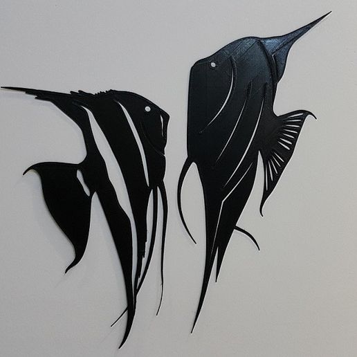 👼 Angel fish wall art \ Decor・ STL File for ・Cults