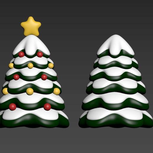 STL file Cute Christmas Tree Decor 🎄 (OBJ)・Model to download and 3D ...