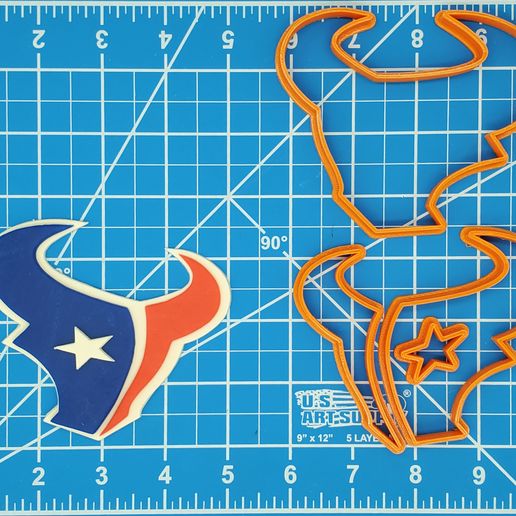 🍪 Houston Texans Logo Multipiece Fondant Cookie Cutter Set Multiple ...