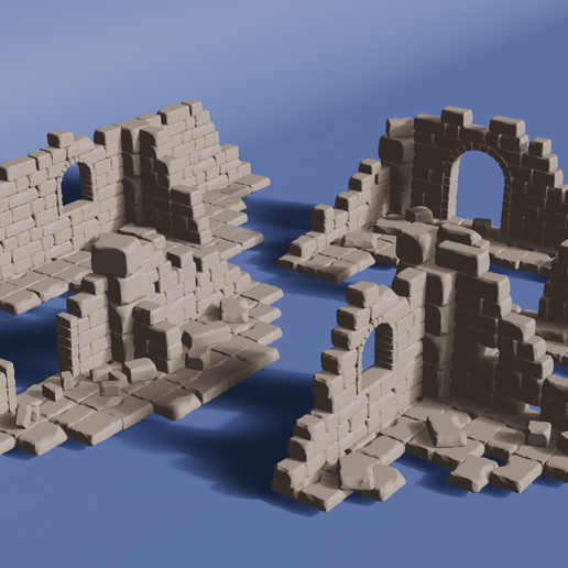🎲 Dungeon ruins・Free STL File for 3D printing・Cults