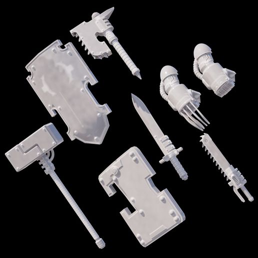 🛰 SPACE WARRIOR BASE WEAPONS・ 3D File for 3D printing・Cults