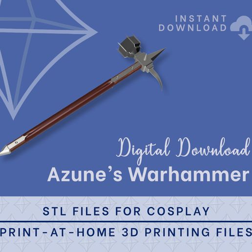🔨 Azune Hammer STL Files - Critical Role Cosplay Prop (Descarga digital ...