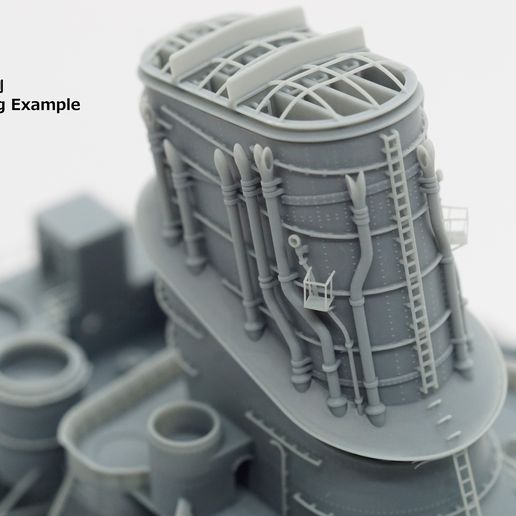 🌉 1/350 IJN Battleship Yamato Central Superstructure (1945 Final) [STL ...