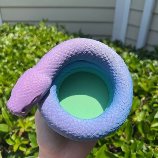 STL file Snake Planter 🐍 ・3D print design to download・Cults