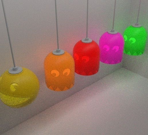 🏠 PacMan Inspired Light Shade・Free STL File for ・Cults