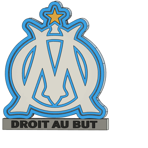 STL file lamp Olympique de Marseille soccer・3D printable model to download・Cults