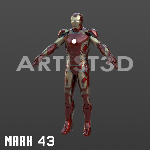 👨 Iron Man Mark 43 cosplay full suit・ 3D File for 3D printing・Cults