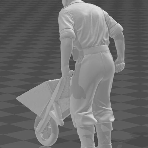 🫡 1/35 figure of a German soldier moving a wheelbarrow・ STL File for 3D ...