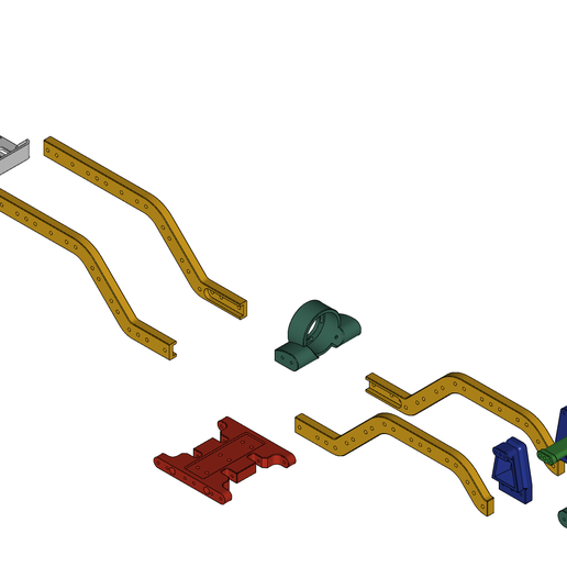 🖼️ 1:10 RC Scaler Crawler Frame – 4-Link | ~300 mm Wheelbase | for 540/ ...
