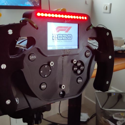 🛞 F1 style racing wheel Thrustmaster T150 (With Screen)・ STL File for ...