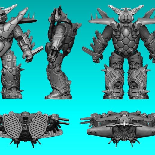 🗡️ TMNT samurai armor・ OBJ File for 3D printing・Cults