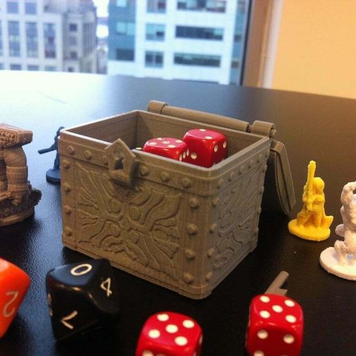 🎲 Treasure Chest Dice Case・Free STL File for ・Cults