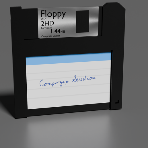 💾 Floppy・ OBJ File for 3D printing・Cults