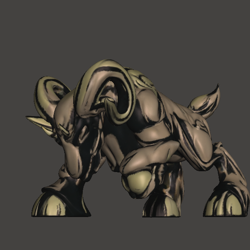 STL file Frustrated, Angry and Muscular Mountain Goat - Base - 3D Print ...