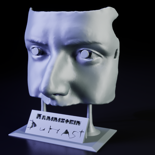 Archivo 3D Rammstein mask inspired by the "Du Hast" video with stand ...