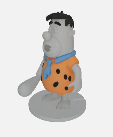 👾 Fred Flintstone Cartoon Caveman 3D Character - Stone Age Character ...
