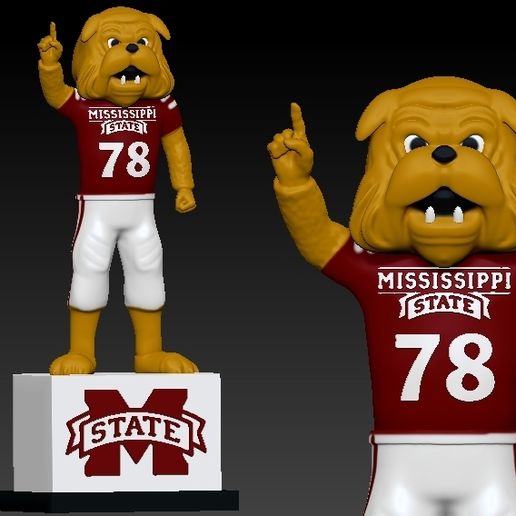 3D file NCAA - Bully mascot - Mississippi State University - 3d print 🏛 ...