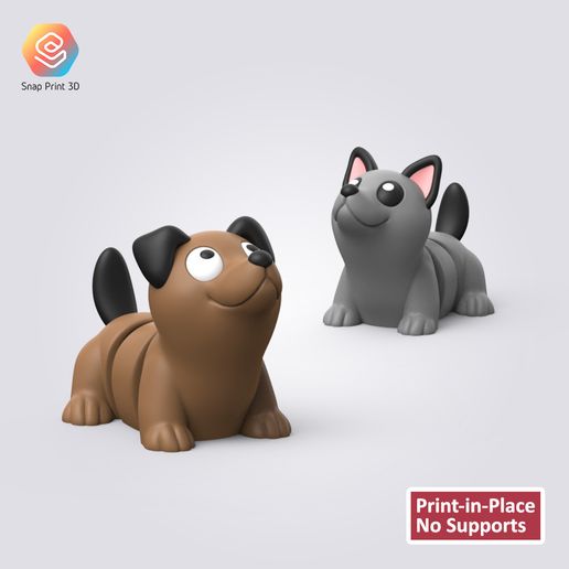 STL file Flexi Articulated Dog 🐕 (3MF)・3D printer design to download・Cults