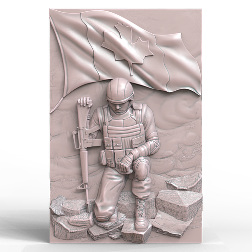📁 3D Model STL File for CNC Router Laser & 3D Printer Soldier Canada ...