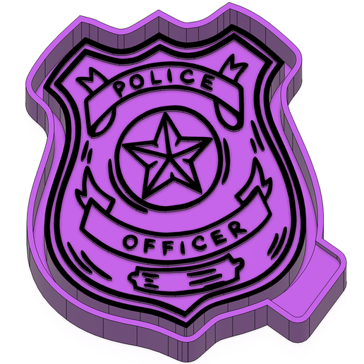 🚓 Police officer badge Freshie STL Mold Housing・ STL File for 3D ...