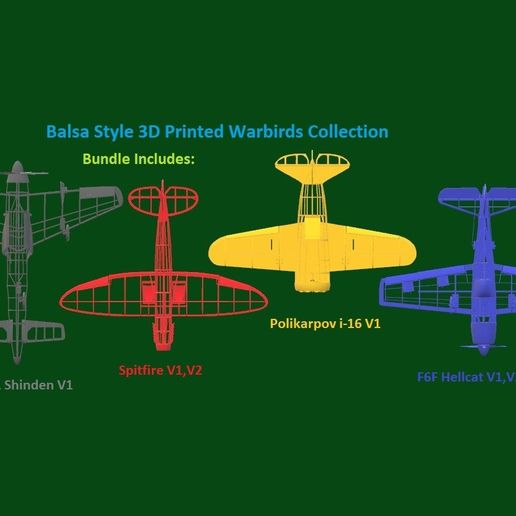 🛩️ Flying Balsa Conversion WarBirds (Complete Collection Bundle)・ STL ...