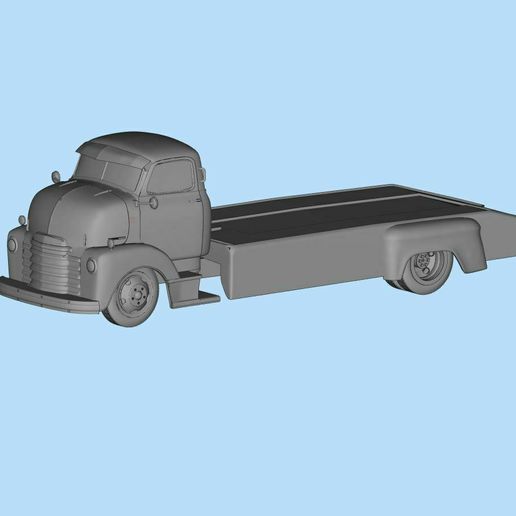 🚕 3d print Custom Hauler Cab Over Engine Ramp Tow Truck COE・ 3D File ...