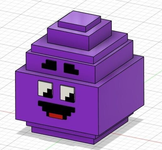 😬 Grimace MC Minecraft Movie Edition・Free STL File for 3D printing・Cults