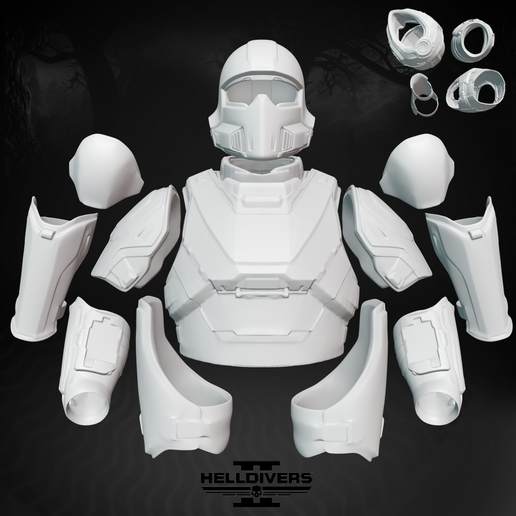 🪖 Helldivers 2 - Helmet + Full Armor Set・ 3D File for 3D printing・Cults