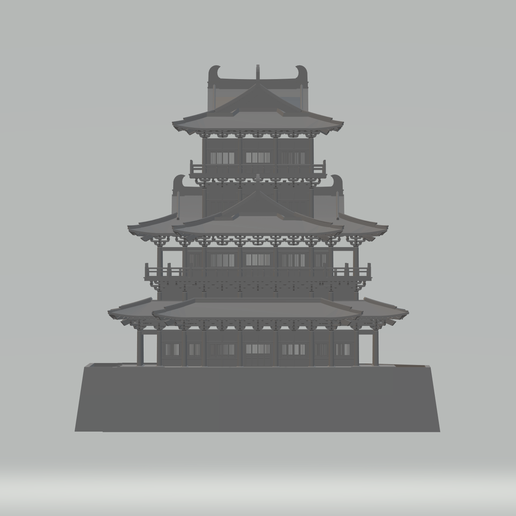 🇨🇳 Tengwang Pavilion 3D print model・ STL File for ・Cults