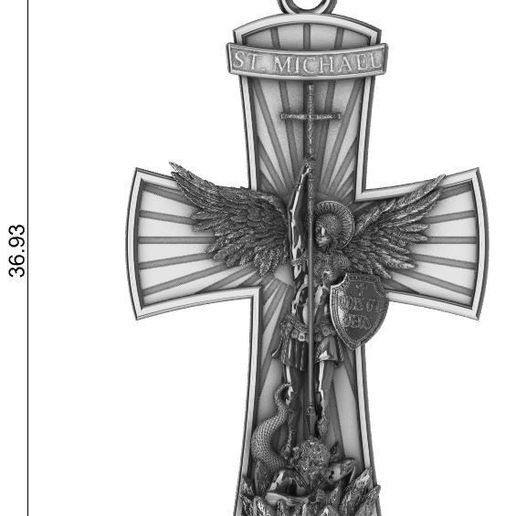 SAINT MICHAEL CROSS・Archivo STL para Impresión 3D・Cults