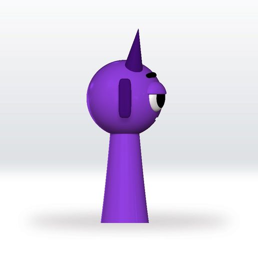 STL file Sprunki Incredibox Purple STL 3D Mode, 3mf file Character ...
