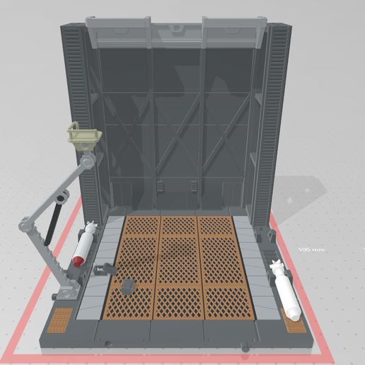 🤖 -MHB02F- Mecha Hangar Bay Base and Wall 02 Fixture 3D print Files ...