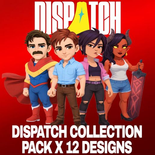 👹 Dispatch chibi Collection Pack x 12 designs (11 characters and ...