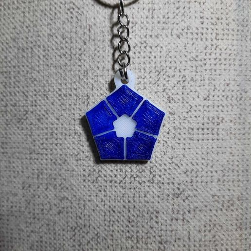 STL file BLUE LOCK LOGO KEYCHAIN/NECKLACE 🔒 ・Model to download and 3D ...