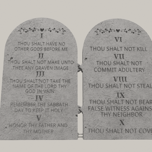 10 commandments tablet template